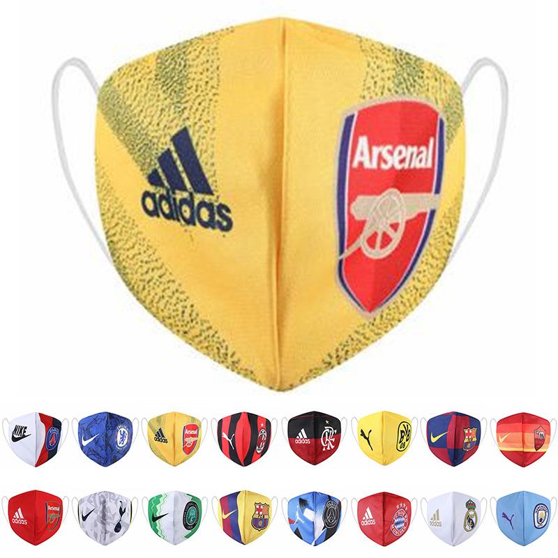 Best Football Fans Fashion Printed Mask Black Dust Mask Adult Washable ...