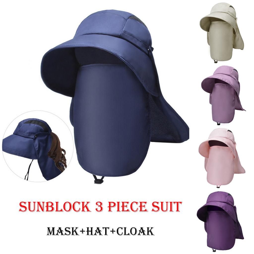 Buy Multi-function Foldable Outdoor Sun Protection Hat Cap Sunblock ...