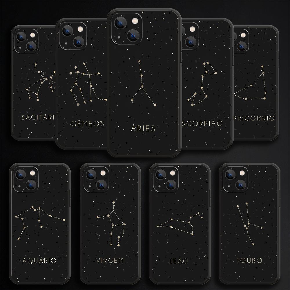 Buy Constellations Zodiac Black Mobile Phone Case Cover Cell For IPhone ...