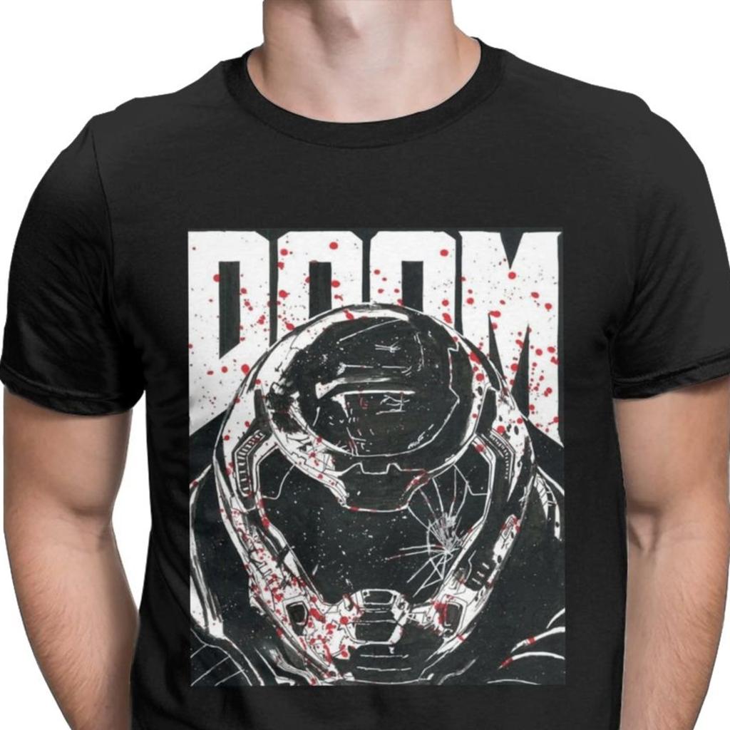 Cumpără Aesthetic Hip Hop T-Shirts Doom Eternal Doomslayer Men's T ...