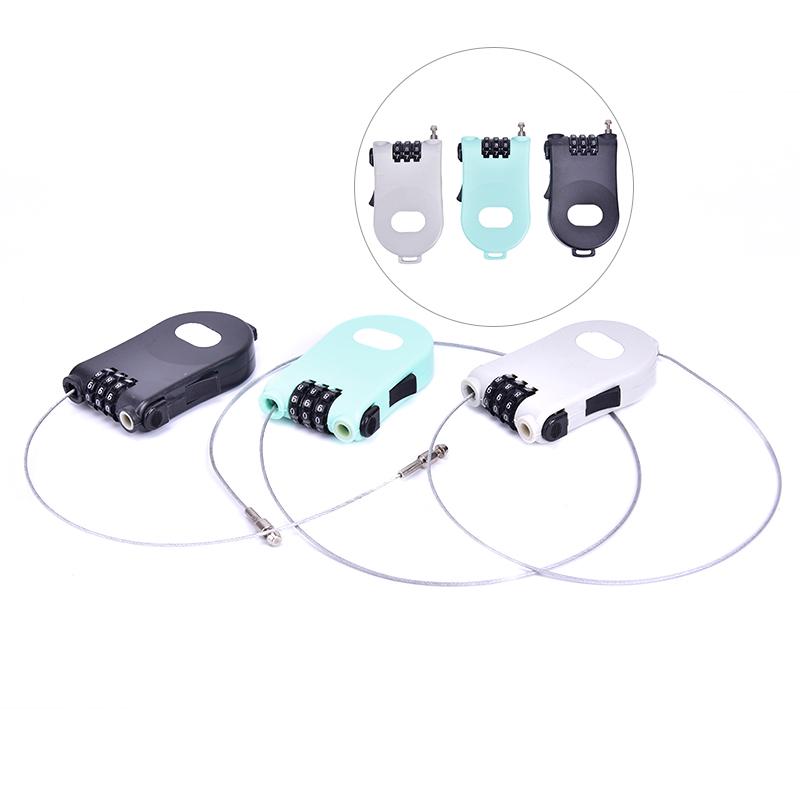 Buy Bike Padlock Rope Extendable Wire Anti Theft 3 Digit Code Cable ...
