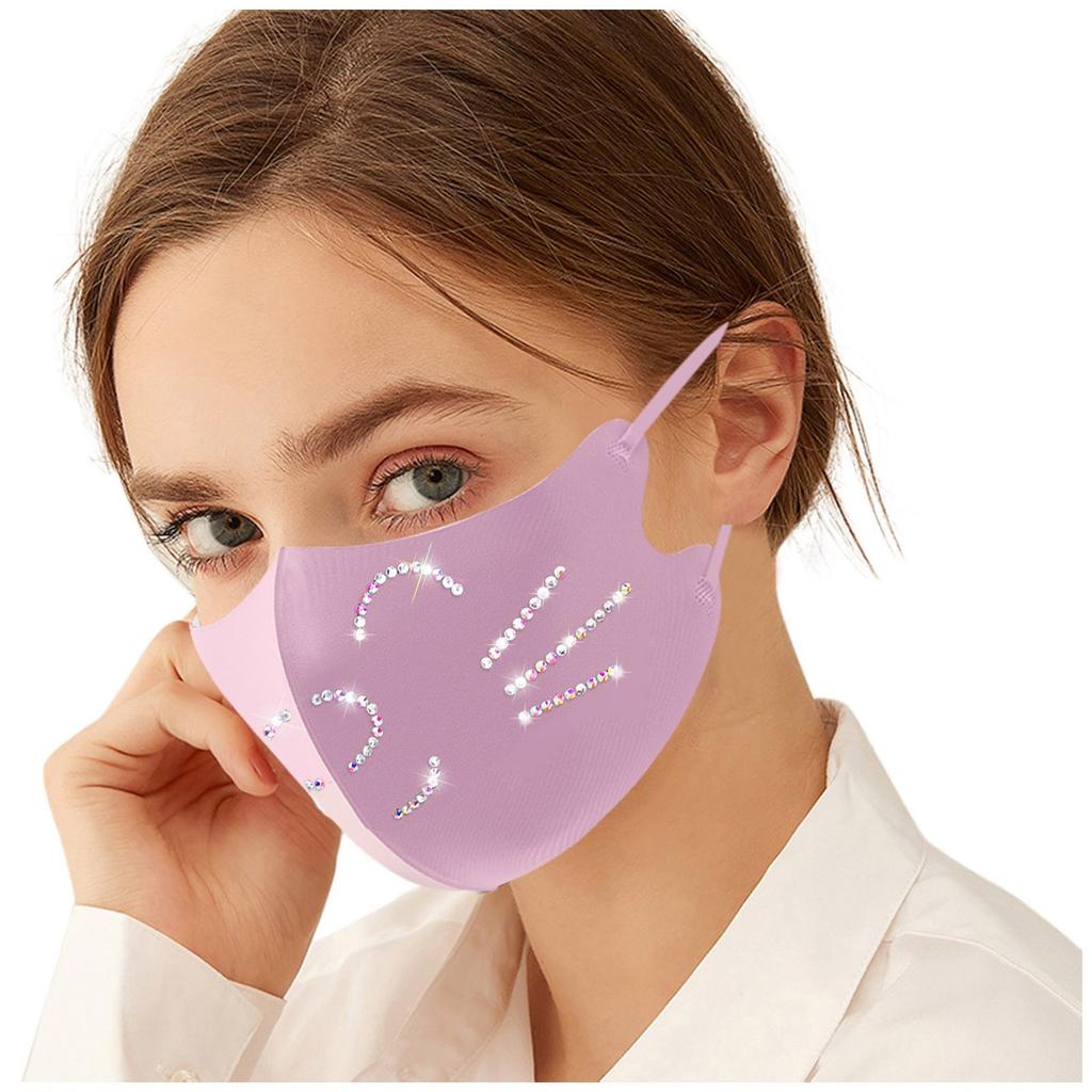 Buy 1Pc Valentine'S Day Water-Saving Diamond Sequined Mask Breathing ...