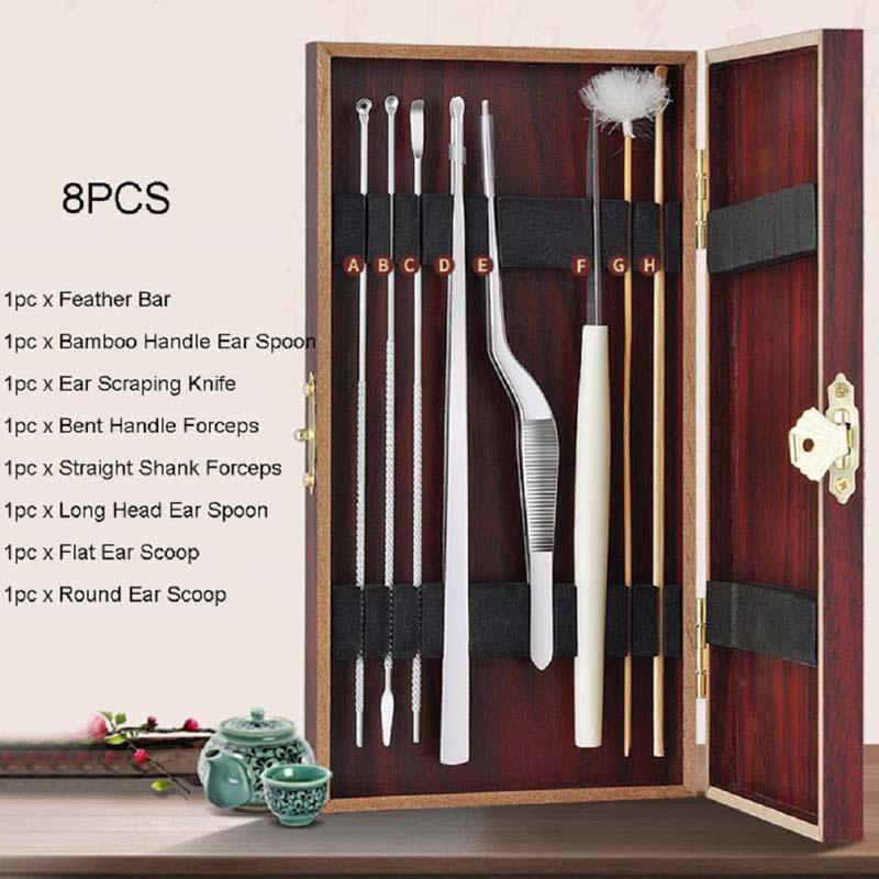 Buy 8pcs Ear Pick Cleaning Set Ear Wax Remover Cleaner Curette Kit For ...