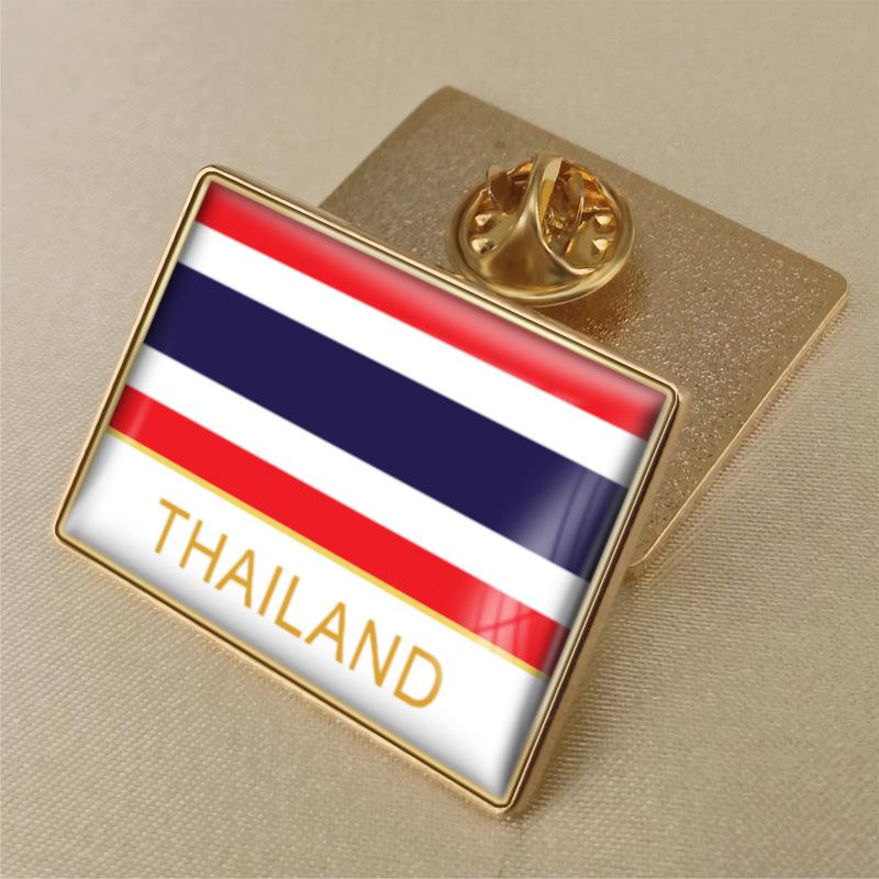 Buy Thailand Thai Flag Crystal Drop Badge Brooch Flag Bangkok Brooch of ...
