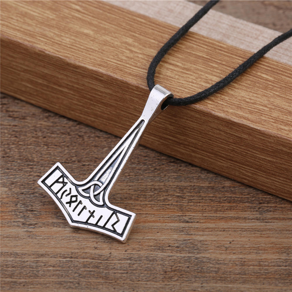 İskandinav Vikingleri Futhark Rune Sigil THOR'UN HAMMER Charms Pewter ...