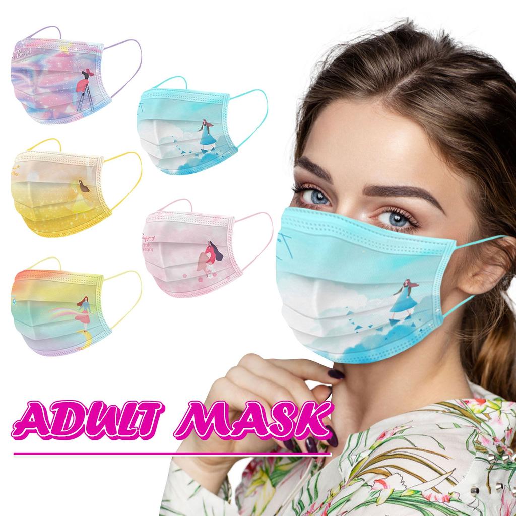 Buy 10PC Easter Printed Masks Adult Male And Female Protective ...