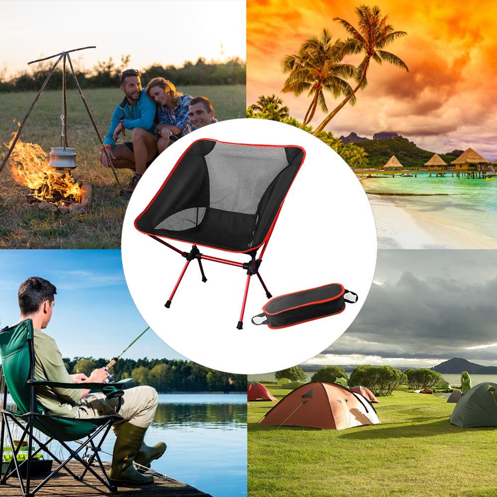 Buy Outdoor Ultralight Folding Moon Chairs Portable Fishing Camping ...