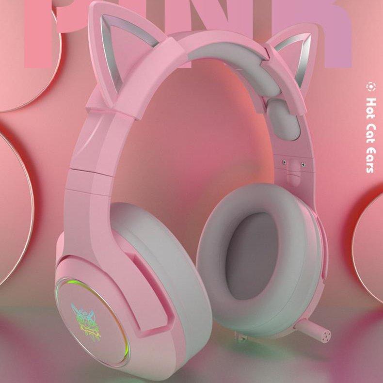 Buy K9 Wired Gaming Headset Head-mounted Games Cute Girls Wired ...