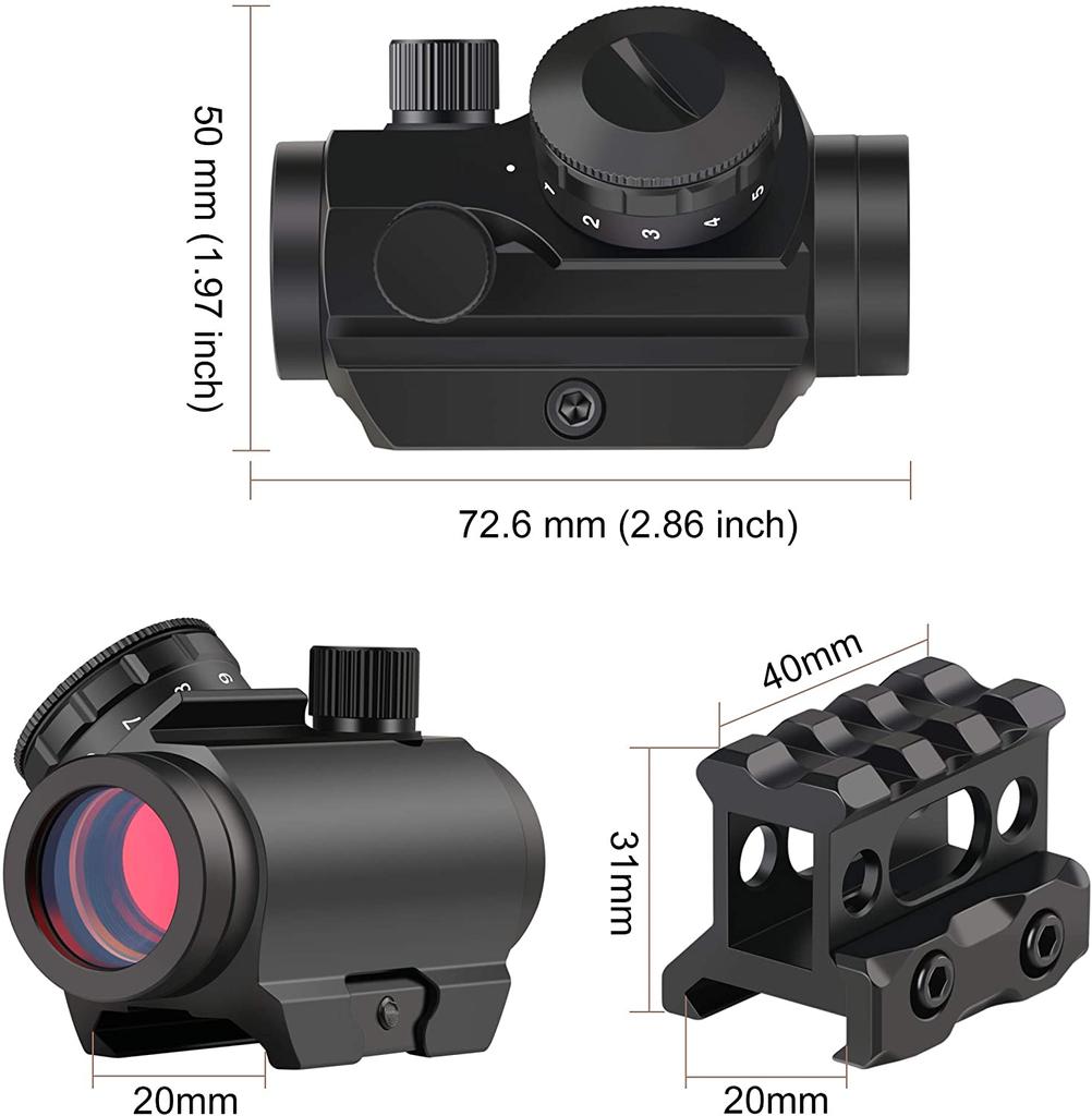 Buy SECDIN RDS-25 Red Dot Sight 4 MOA Micro Red Dot Gun Sight Rifle ...