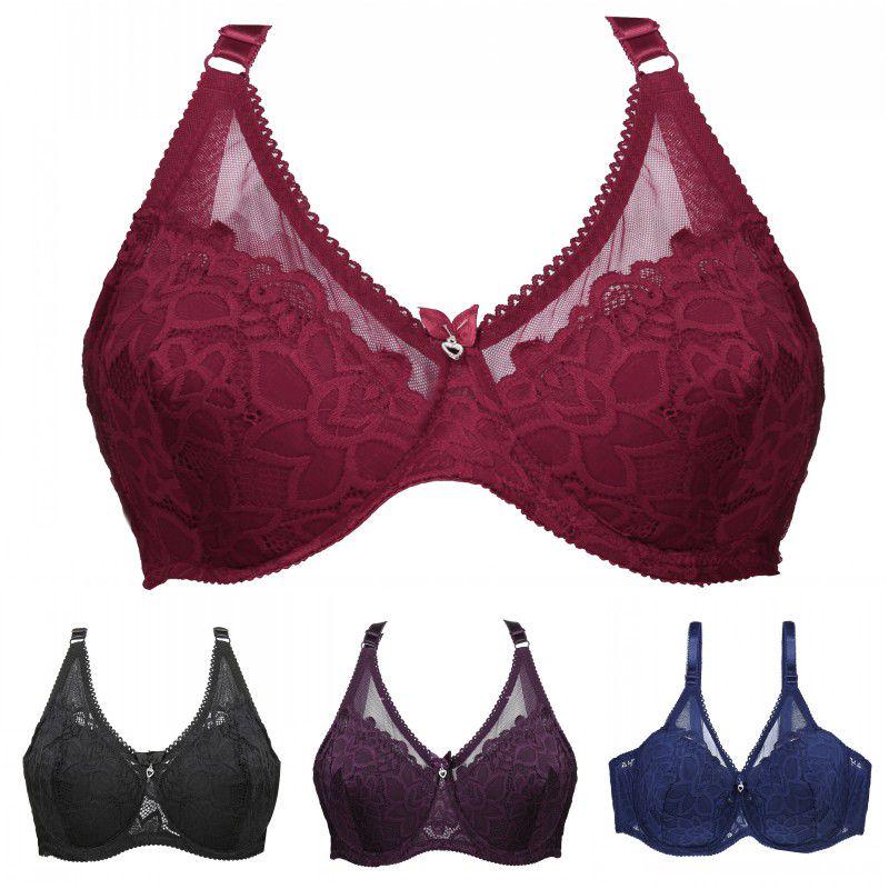 Buy Lace Plus Size Bra Sexy Ultrathin Underwear 100C Big Size Bras For ...