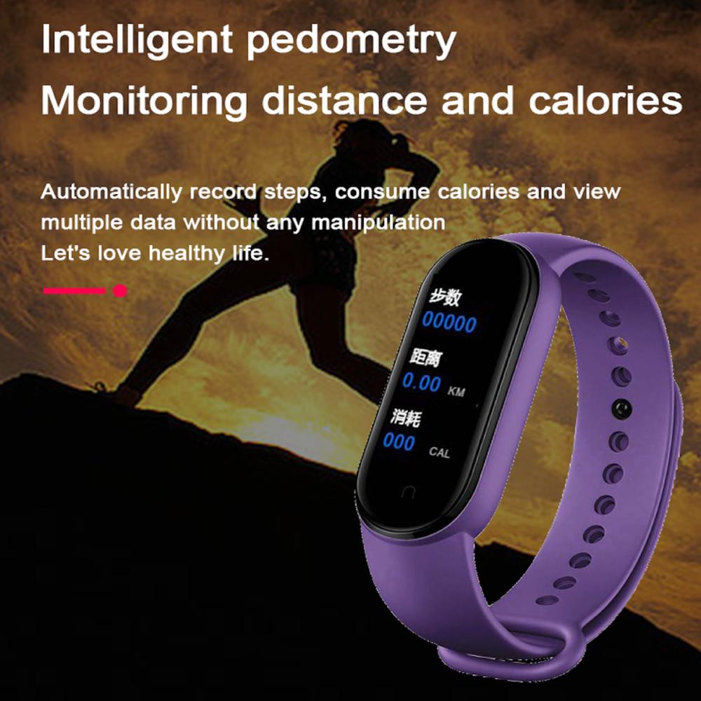 Buy M5 Smart Watches Men Women Heart Rate Monitor Blood Pressure ...