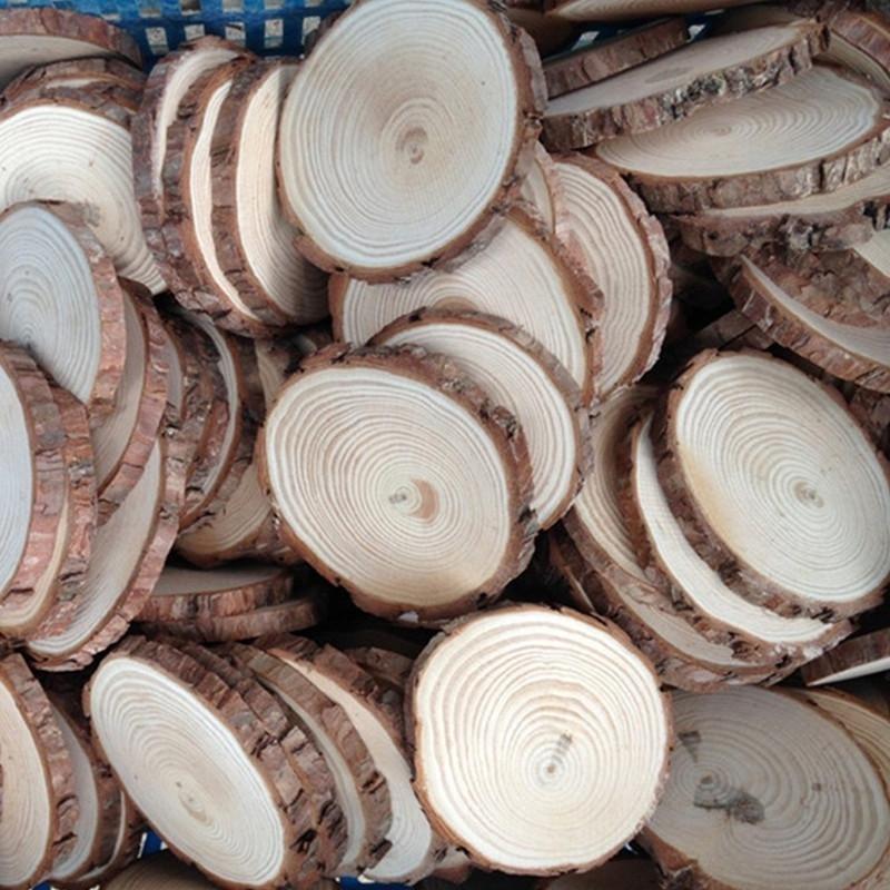 Buy 30pcs Rustic Natural Round Wood Pine Tree Slice Disc Wedding ...