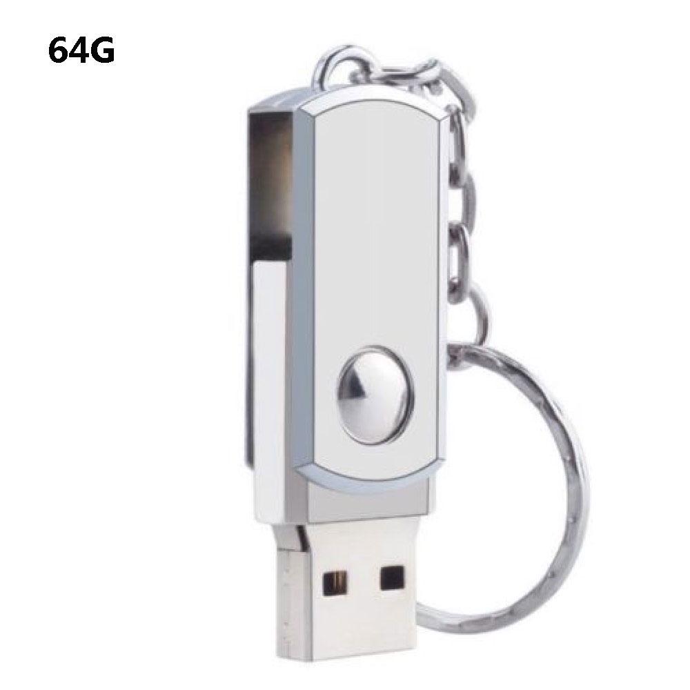 USB Flash Drive 32GB Mini Metal Key Chain Pen Drive 64GB USB Stick ...