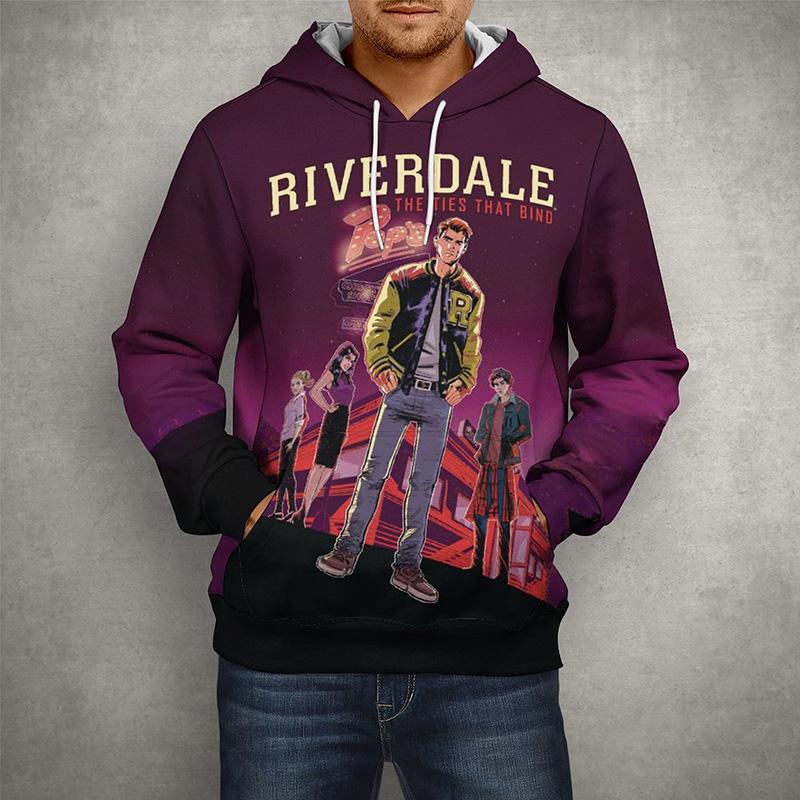 Buy Riverdale 3D Print Pullover Fashion Long Sleeves Streetwear 2022 ...