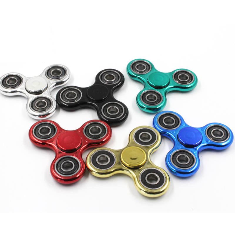 Three-leaf gold-plated fingertip gyro decompression manual rotator ...