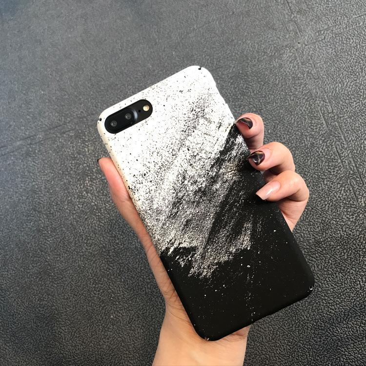 Simple Original Black-and-white Iphone Mobile Phone Shell uygun fiyatlı ...