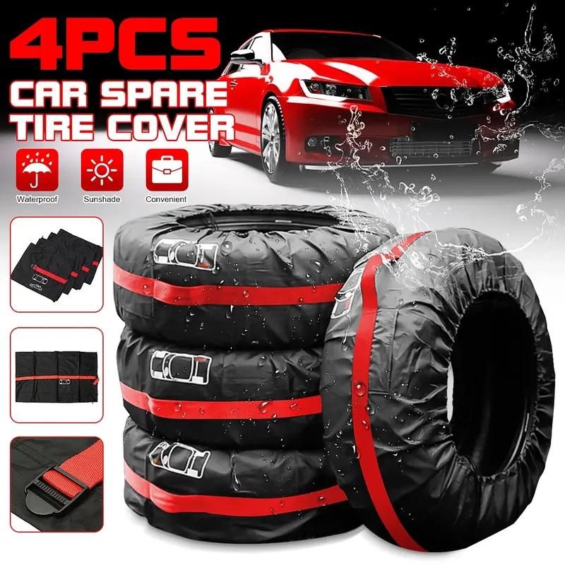 Buy 4Pcs/Lot Universal Car Spare Tire Covers Case Tires Storage Bags ...