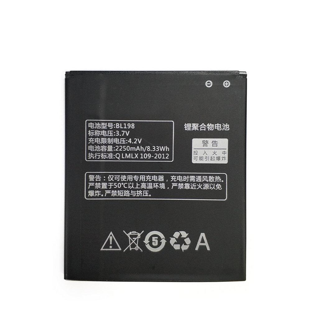 Replacement Phone Rechargeable BL198 Battery For Lenovo A859 A860E S890 ...