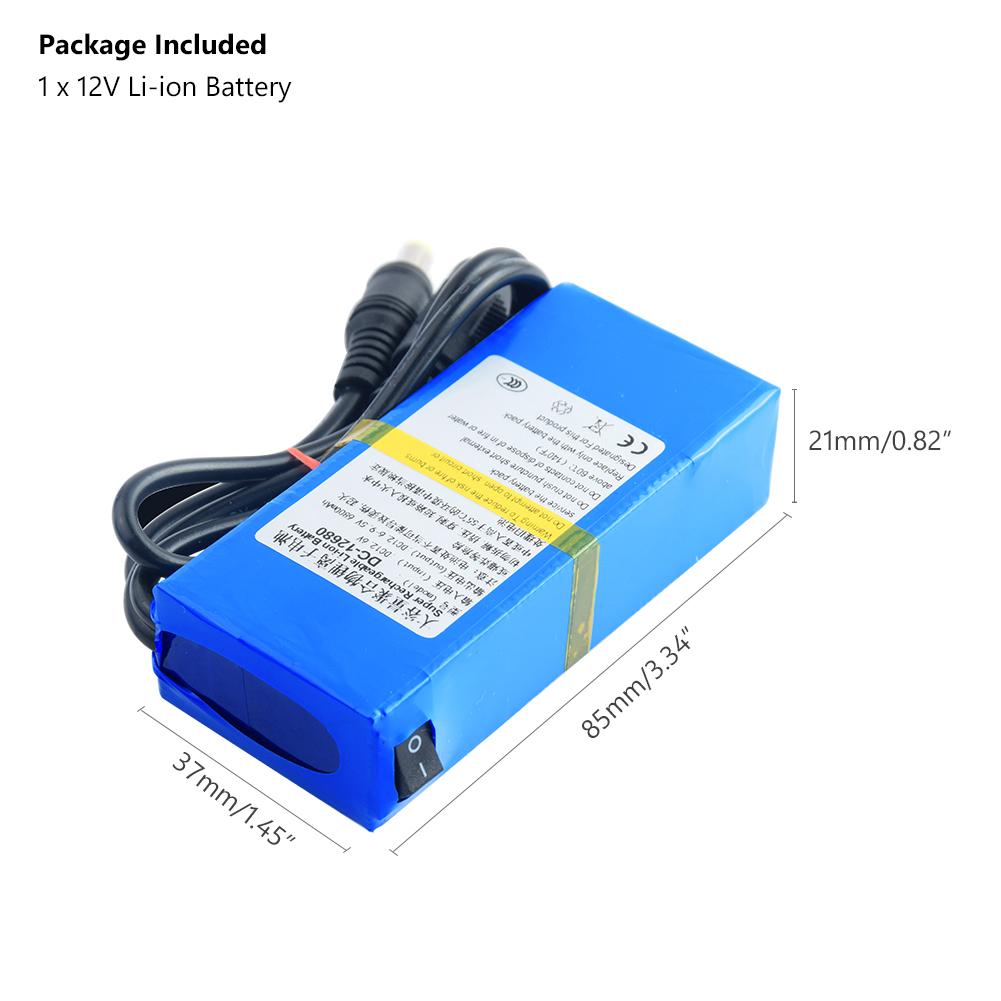 Buy DC 12V Lithium Polymer Battery Rechargeable With On/Off Switch 4800 ...