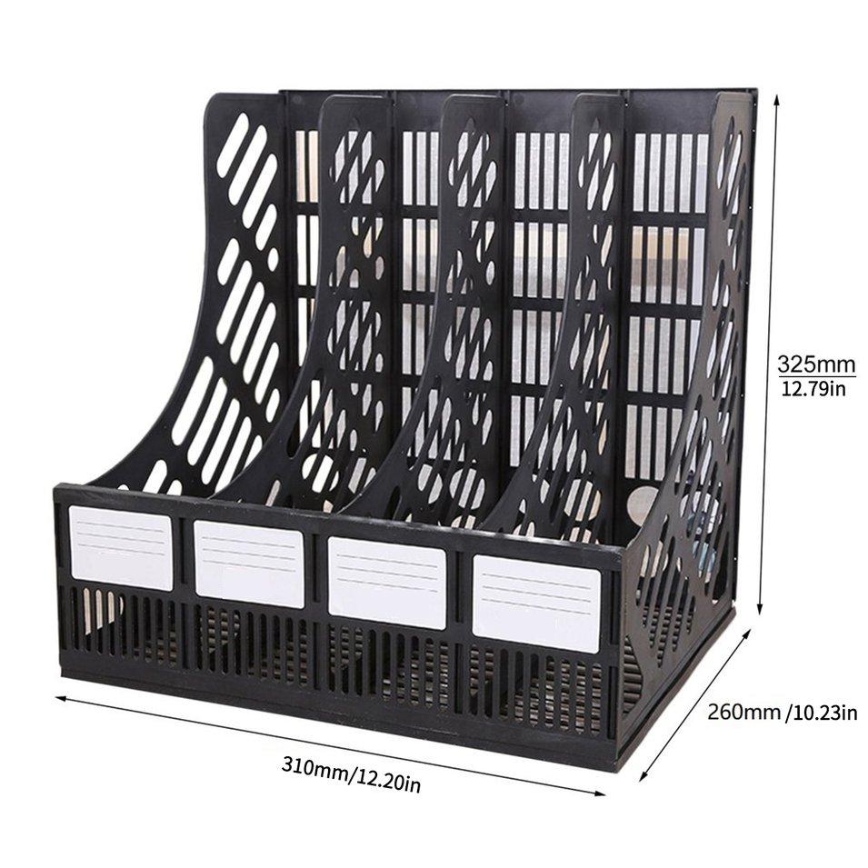 Buy Desktop Storage File Rack Document Holder Vertical Bookshelf File ...