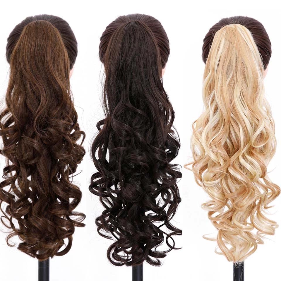 Cheap AOSI Long Wavy Hair Ponytail Extensions Wig Synthetic Ponytails ...