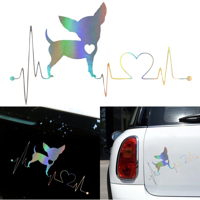 Car Window Bumper Sticker Decal French Bulldog Heartbeat 3D Vinyl Car ...