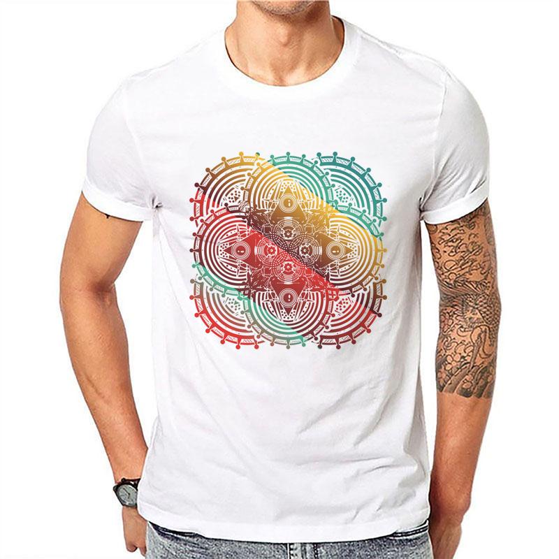 Buy Men White Top Abstract Art T Shirt at affordable prices — free ...