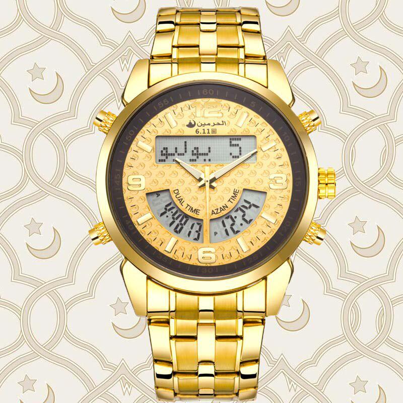 Buy LED Digital Dual Time Azan Watch New Stainless Steel new cool ...
