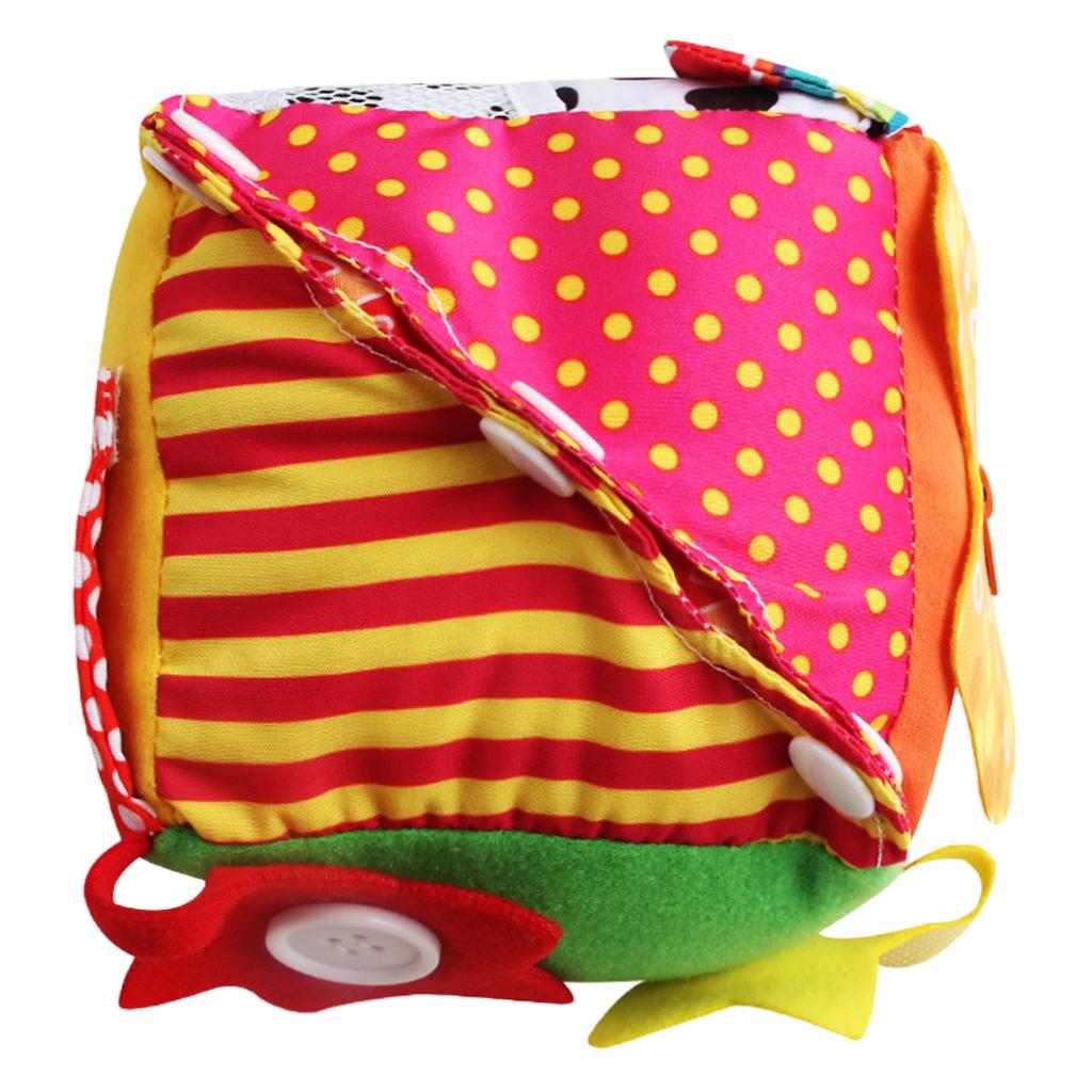 Funny Cloth Cube Life Skill Educational Developmental Baby Toddler Toy ...