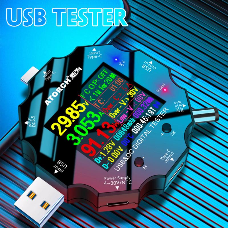 Buy 18 In 1 USB Tester APP DC Digital Voltmeter Ammeter HD Layar Warna ...