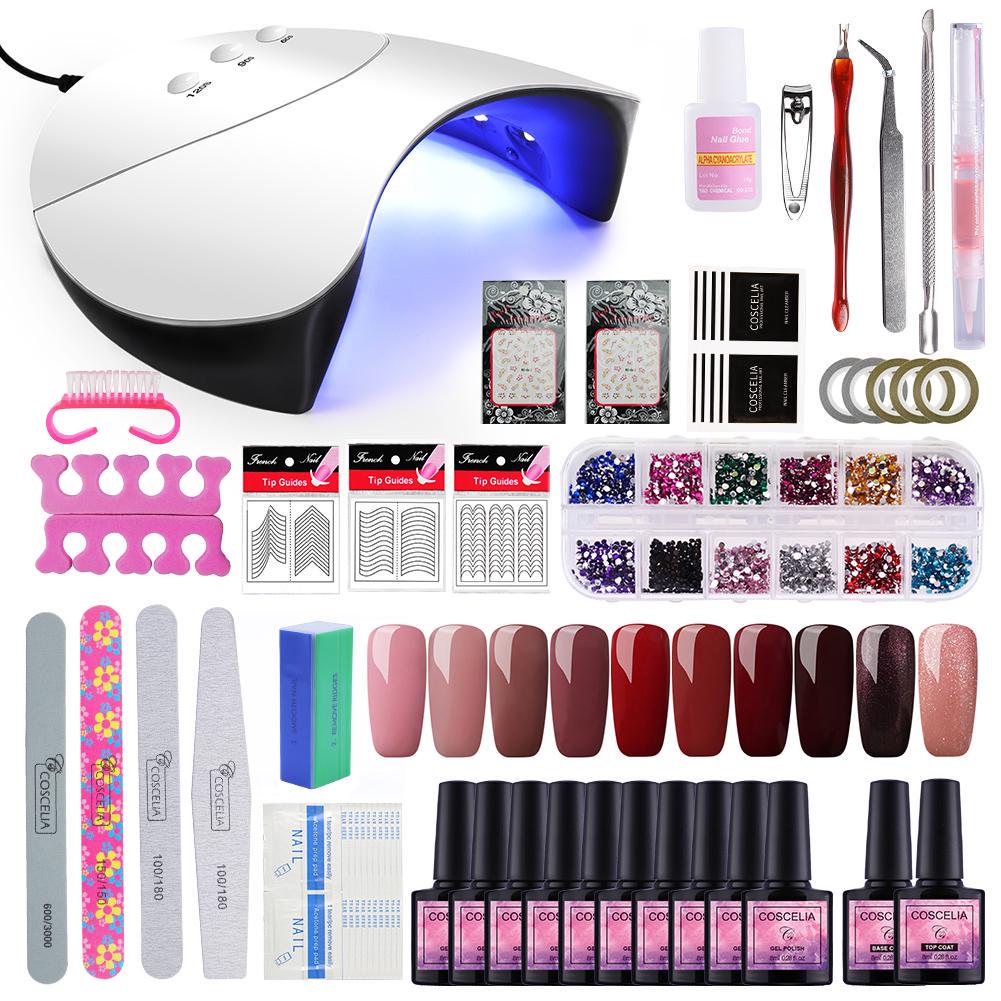 Buy Manicure Set With Lamp Nail Kit 36W UV LED Lamp For Nail Art Sets ...