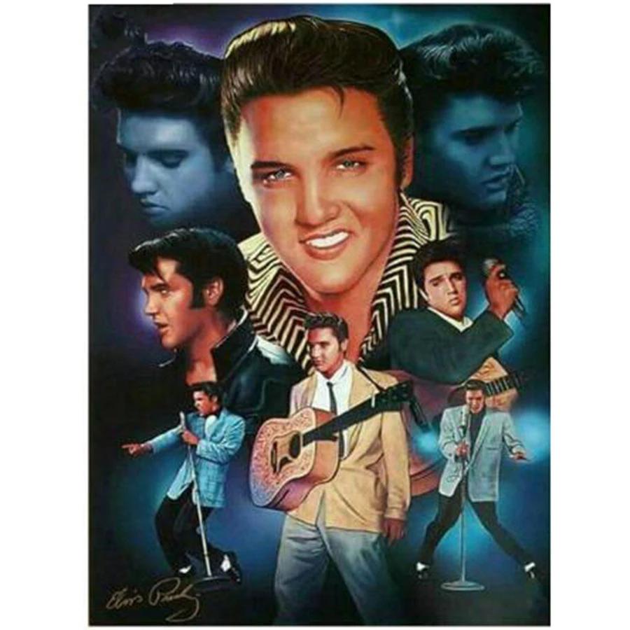 Buy Full Round Drill 5D DIY Diamond Painting Elvis Presley 3D ...