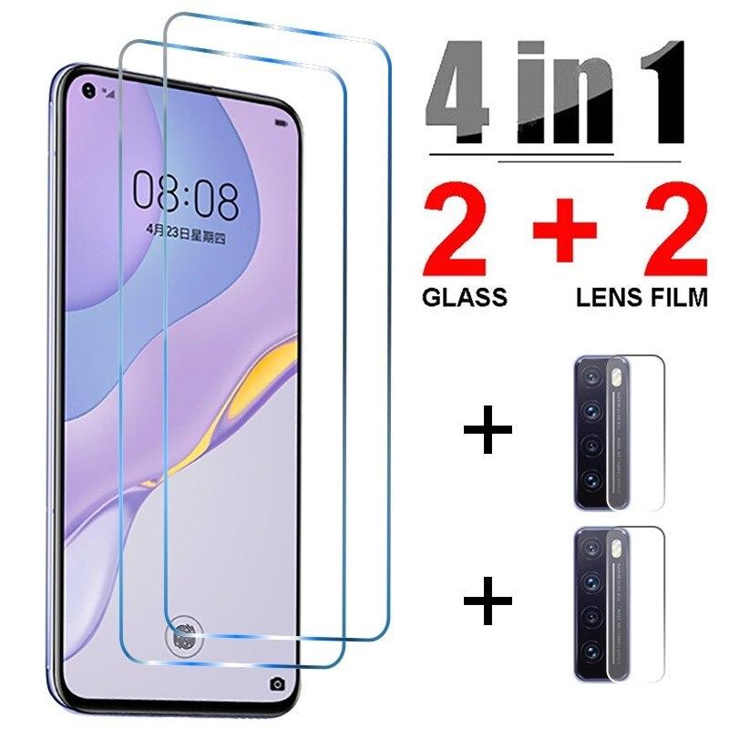 Buy 4in1 Tempered Glass For Huawei P30 P20 P40 Lite P20 P30 Protective ...