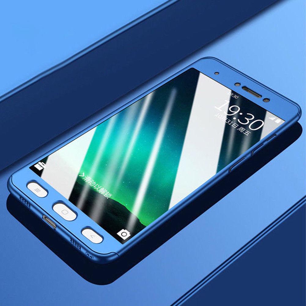 Buy Luxury 360° Full Cover Phone Case Back Cover + Tempered Glass Flim ...