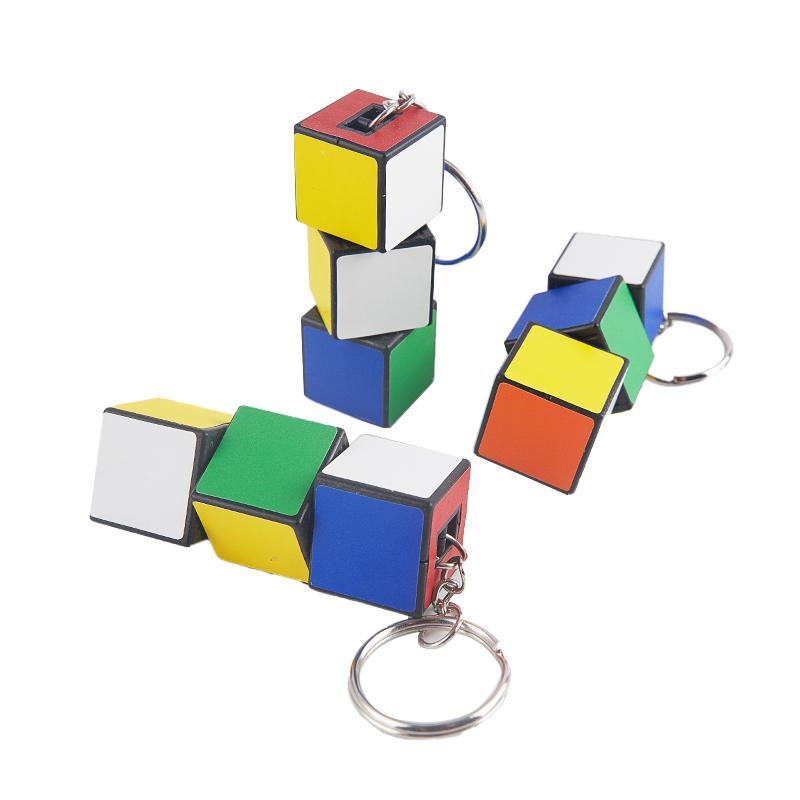 Buy Anti-Stress Puzzles Mini Cube With Keychain Educational Jigsaw Kids ...