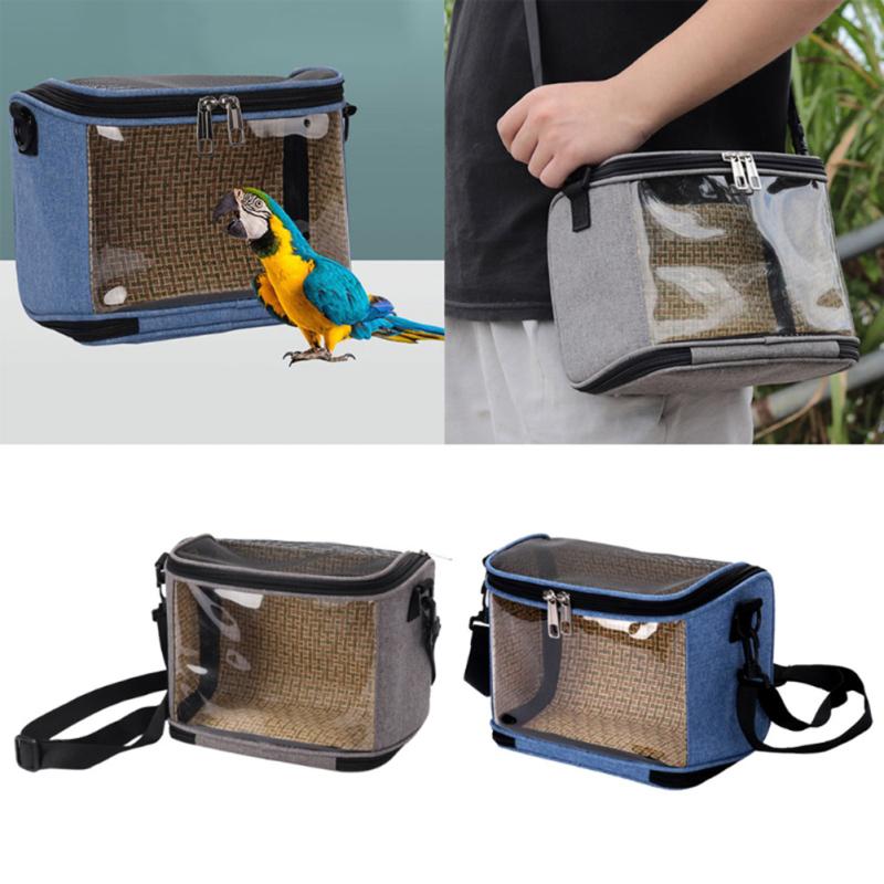 Cheap Parrot Carrying Cage Mesh Top Portable Lightweight Transparent ...