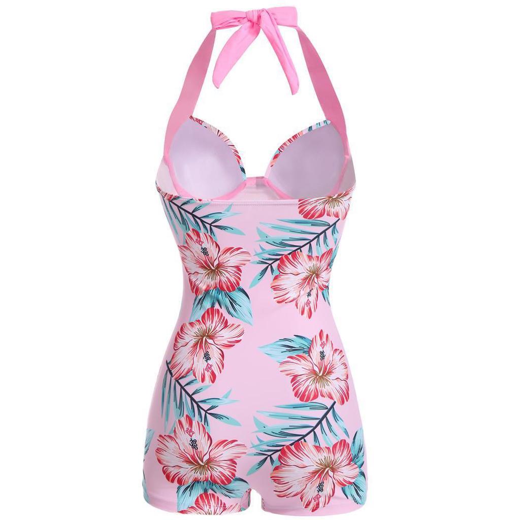 Buy Avidlove Women Plus Size One Piece Swimwear Halter Padded Push-up ...