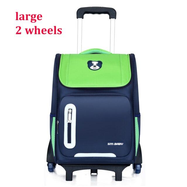 Buy Student Multifunctional School Bag Rolling Backpack Kids Trolley ...