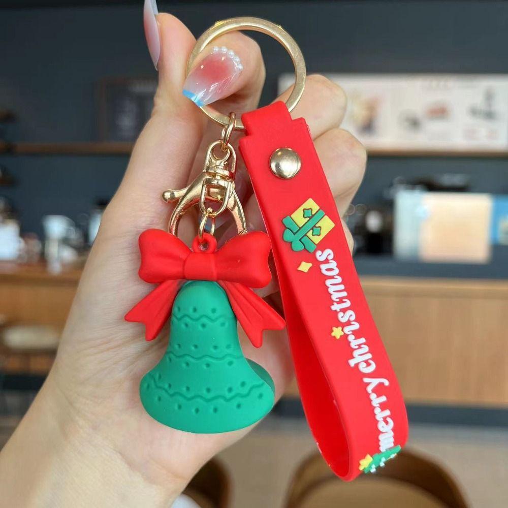 Gifts Santa Claus Xmas Tree 3D Doll Keychain New Year Keychain Car Keys ...