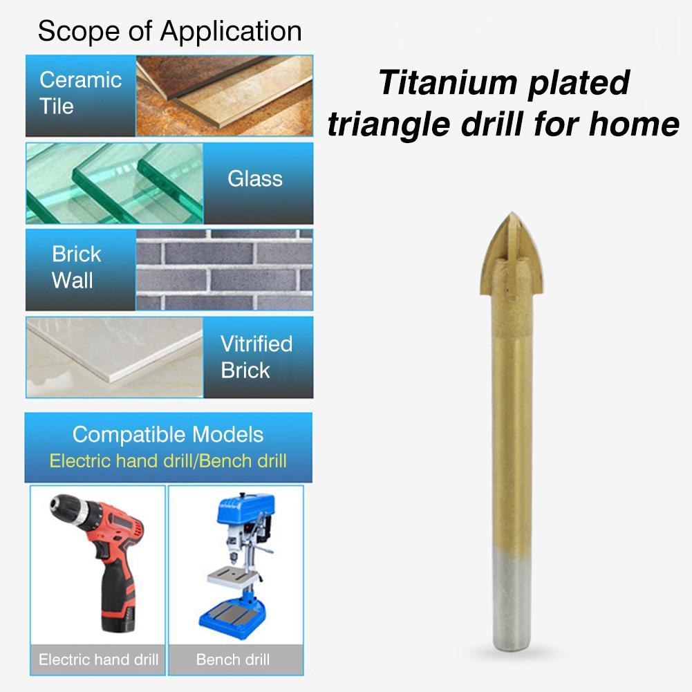 Buy TitaniumTCT Glass Drill Bits Hex Shank Titanium Coated Tools Glass ...