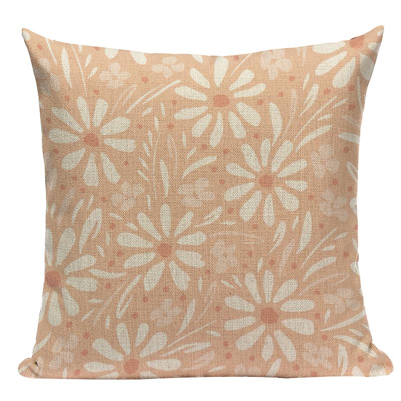 Kjøp Elegant Flower Pattern Cushion Cover Warm Colors Pillow Case Plant ...