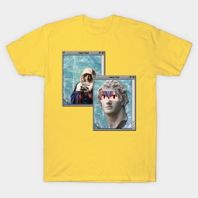 Buy Men Premium Cotton Harajuku T Shirt Cyber Love Print Men's Tee ...