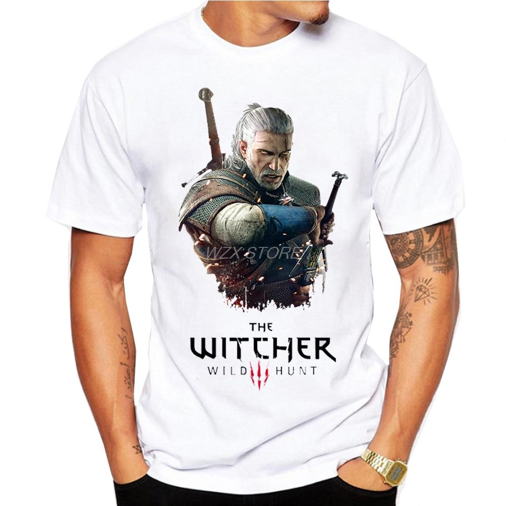 Buy The Witcher 3 T Shirt Men Short Sleeve O Neck Cool T Shirt Game ...