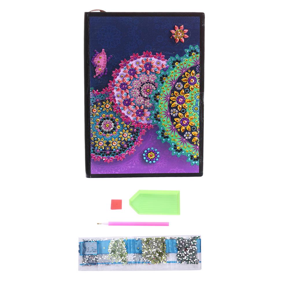 Buy Manda flower 5D Diamond Painting Notebook Diy Stick Diamond Crystal ...