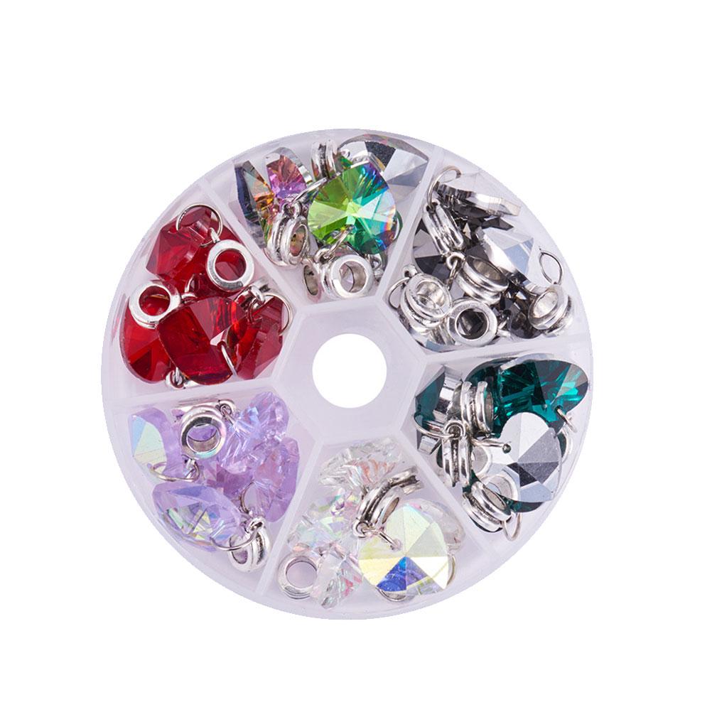 Buy 30 Pcs Glass Pendant Durable Portable Pendants Hanging Alloy ...