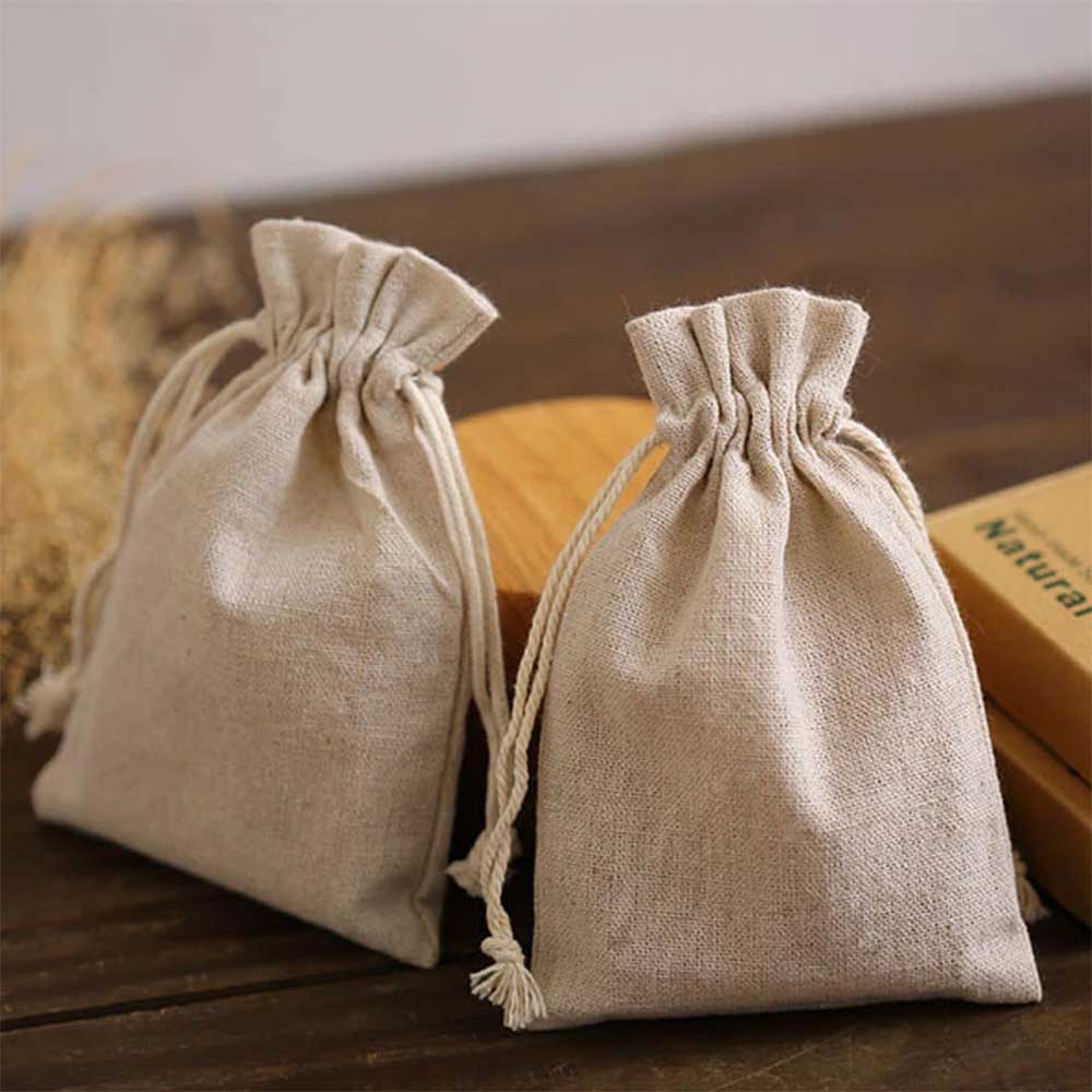 Buy 30x Linen Drawstring Storage Bags Reusable For Wedding/Party Gift ...