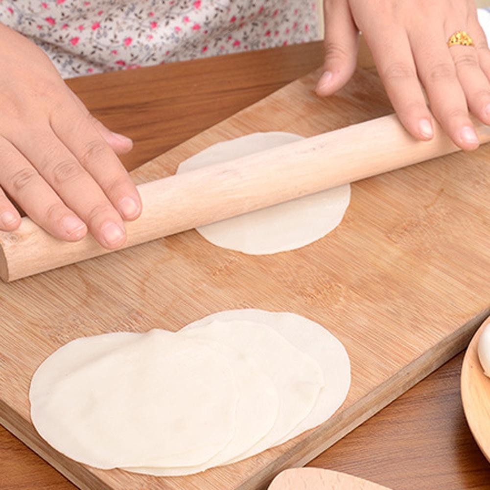 New Wooden Rolling Pin Cake Dough Roller Solid Wood Non-Stick ...