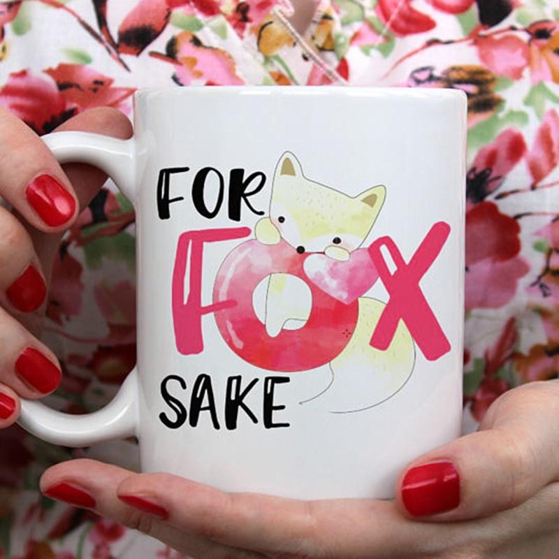 For Fox Sake Mug -Woodland Creature -Cute Mug -Fox -Coffee Mug - buy ...