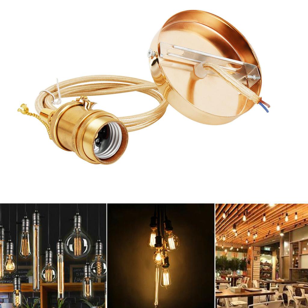 Buy Vintage Retro Lamp Holder Edison E27 Socket Pendant Light 1M Cable ...