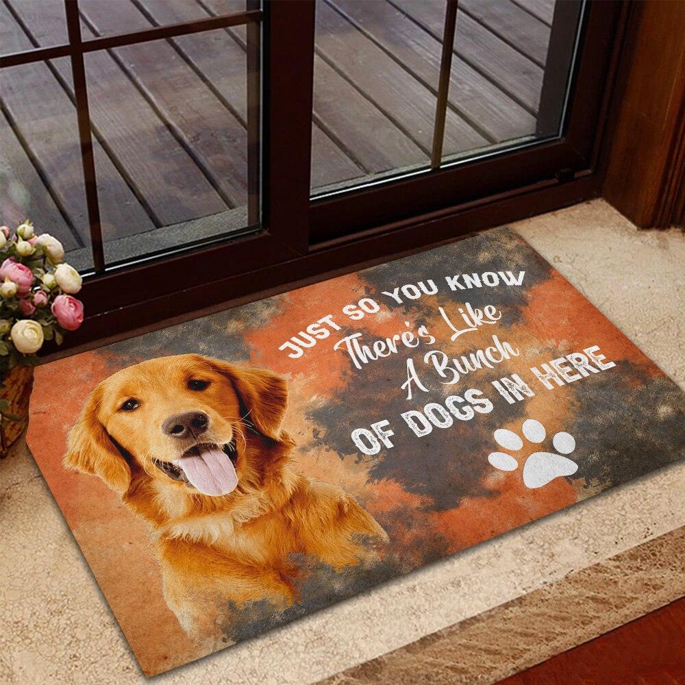 Buy Pet Dog Golden Retriever Doormat Decor 3D Animal Doormat Non-Slip ...